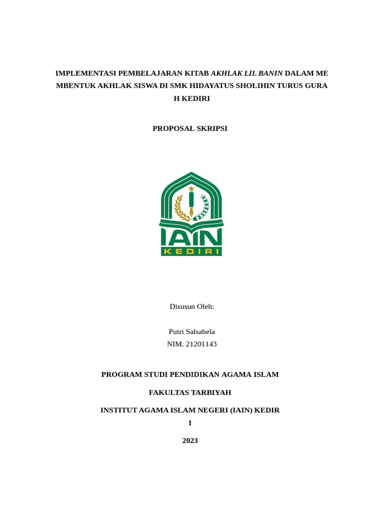 Bismillah Proposal | PDF