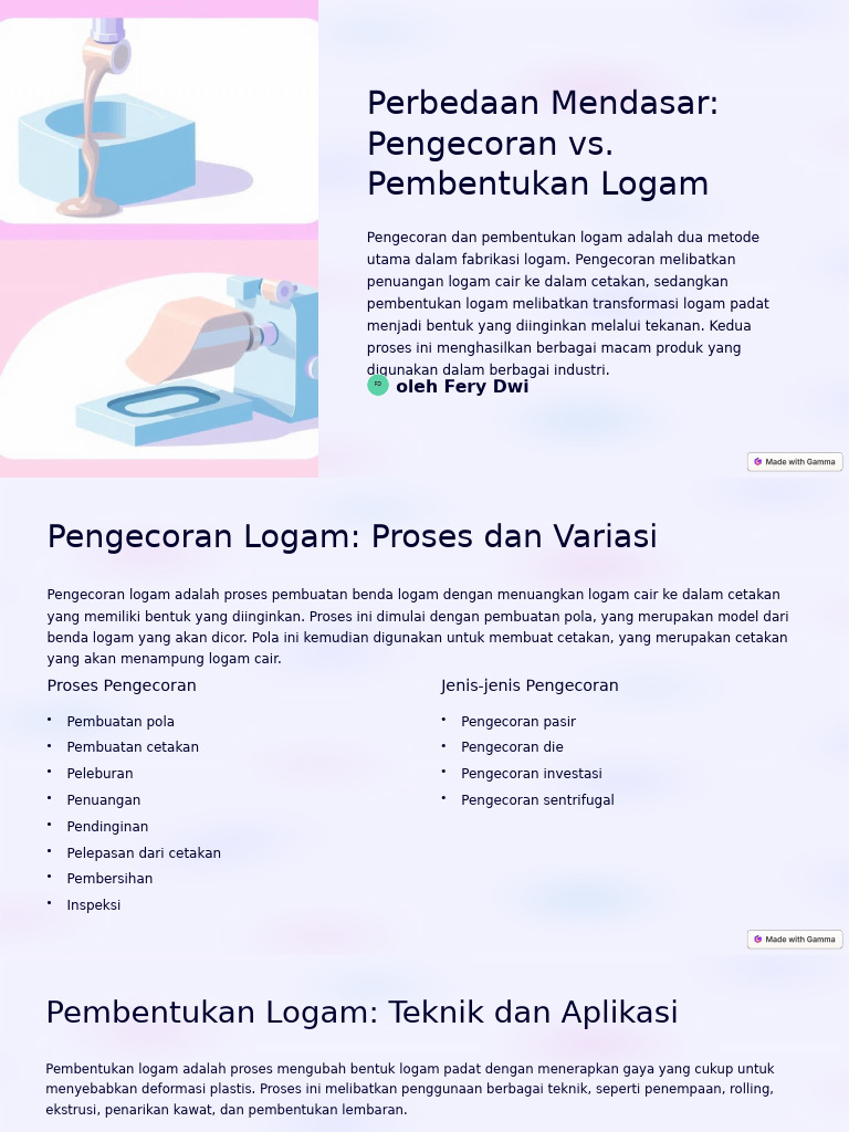 Jenis-Jenis Pengecoran Logam | PDF