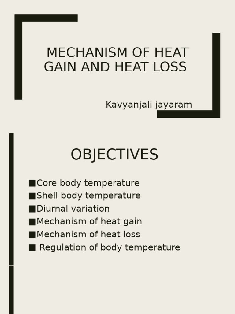 Mechanisms of Body Heat Regulation | PDF | Thermoregulation | Hypothalamus