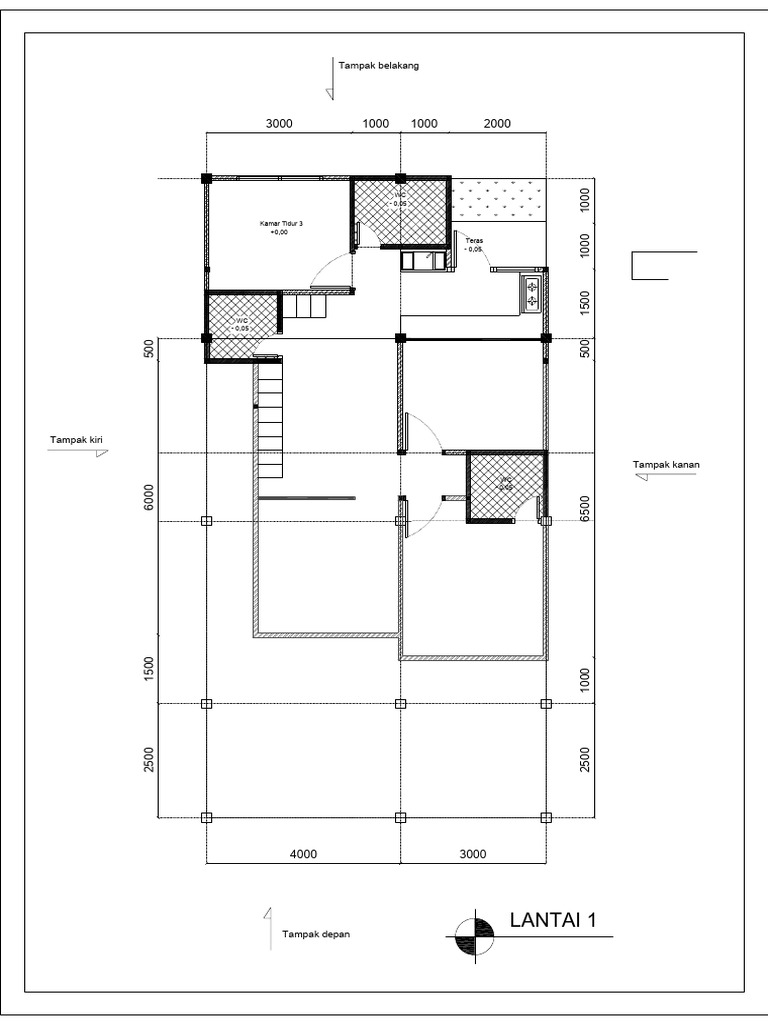 Contoh Lantai 1 (WC Pindah) | PDF