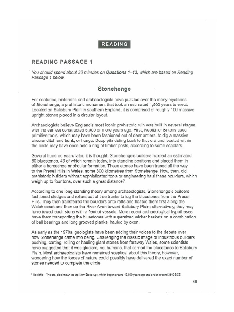 Ac18 T02 Reading Stonehenge | PDF