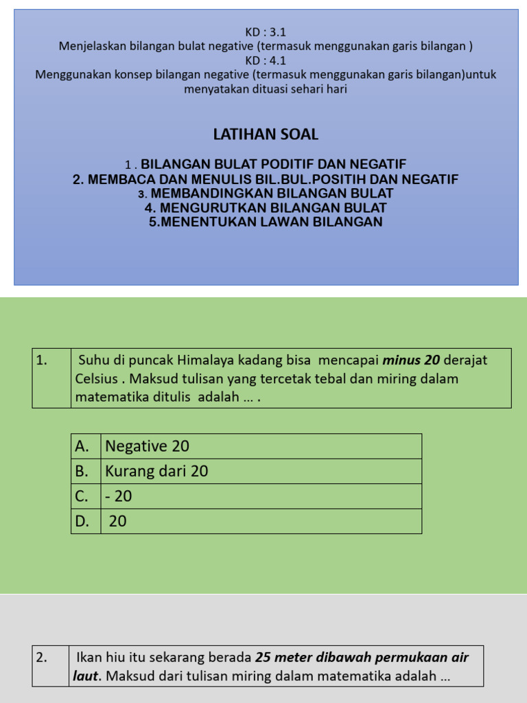 Membaca dan Menulis Bilangan Bulat | PDF
