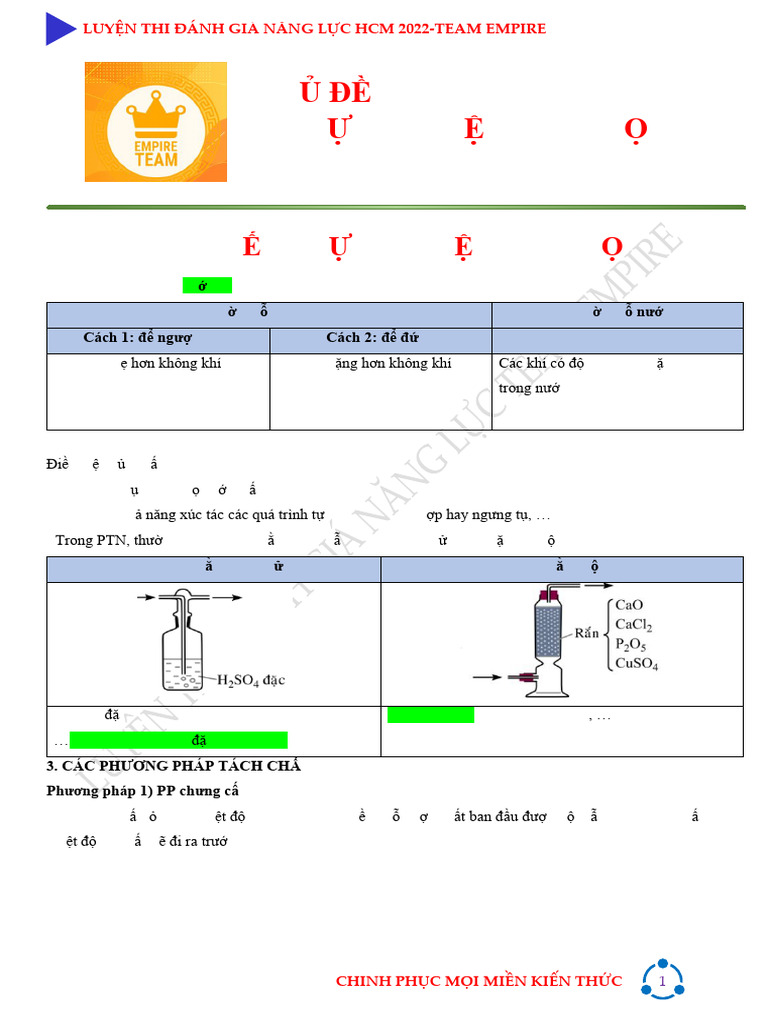 Buoi 3. Thuc Nghiem Hoa Hoc (Li Thuyet) | PDF