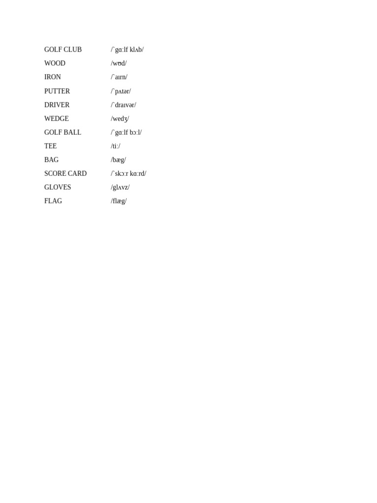 Golf Club | PDF