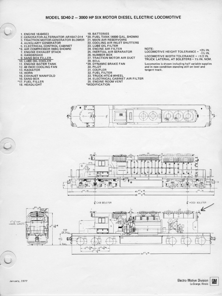 Emd sd40-2 Specs | PDF