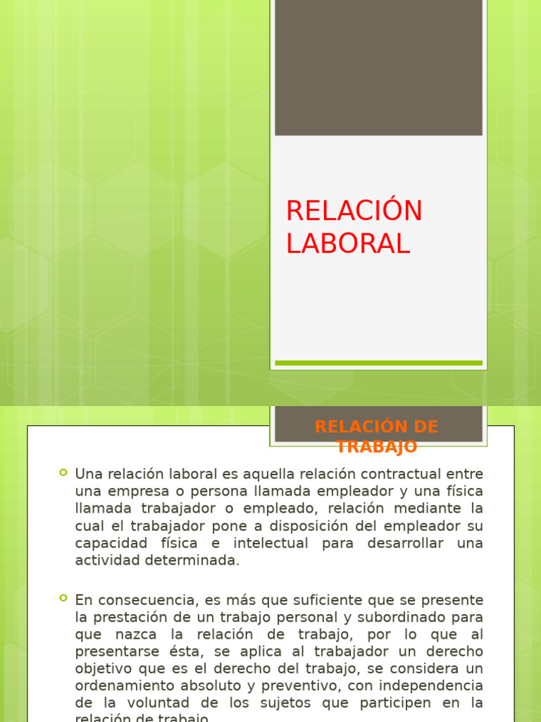 Conceptos Clave de la Relación Laboral | PDF | Derecho laboral | Textiles
