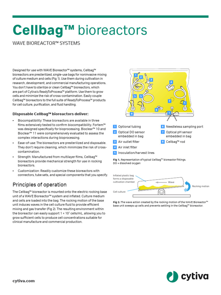 Cytiva Cellbag Bioreactor Overview | PDF | Pump | Valve