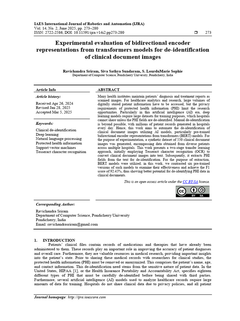 Experimental Evaluation of Bidirectional Encoder Representations From ...