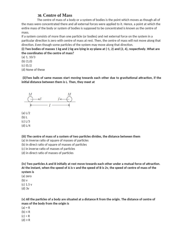 Centre of Mass | PDF