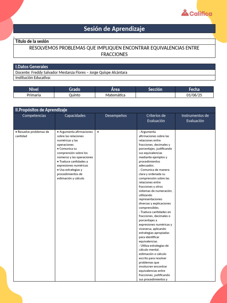 2-6 Intel Artif - Resol Prob Que Impliq Encontr Equivalenc Entyre Frecciones Eq5° | PDF ...