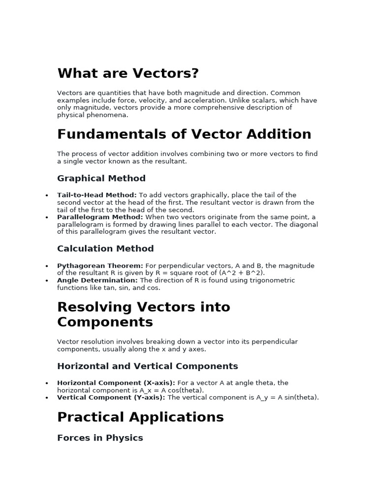 What Are Vectors | PDF