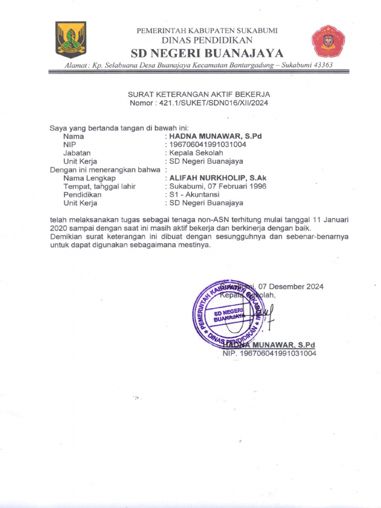 Suket Aktif Bekerja | PDF