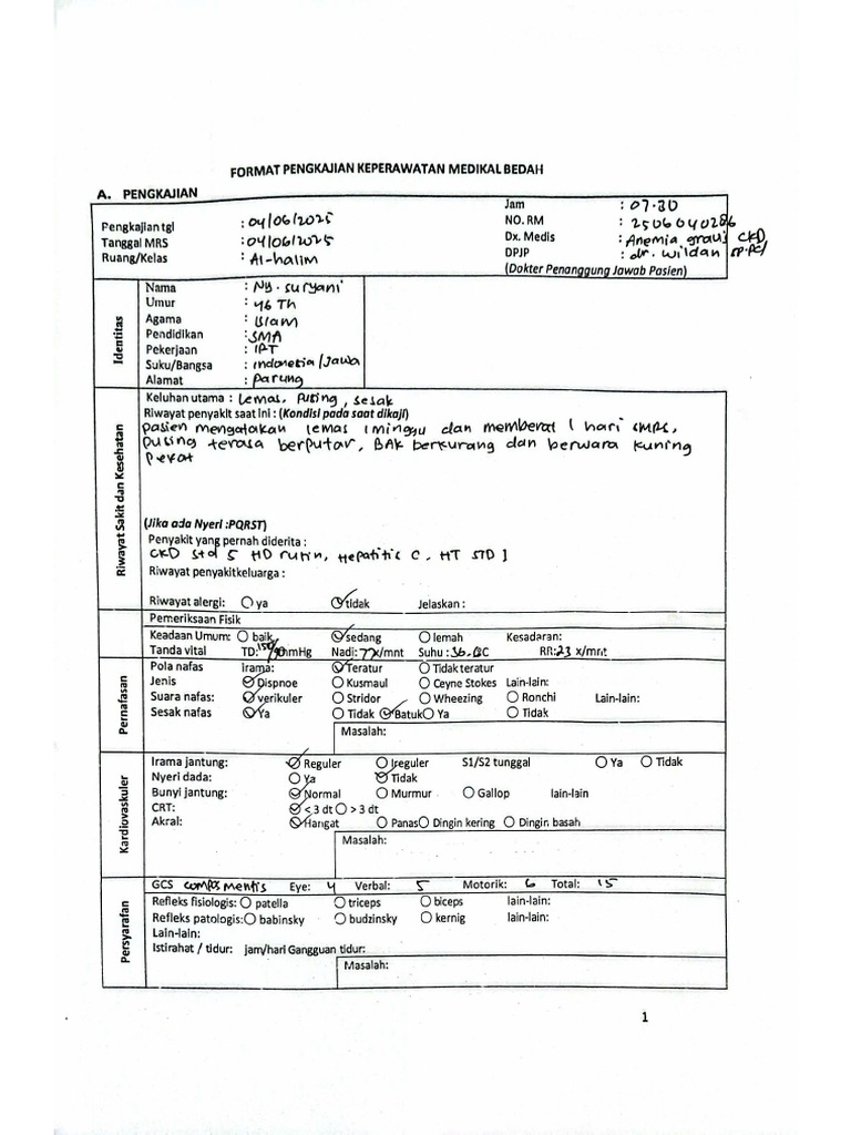 Askep Ny. S CKD | PDF