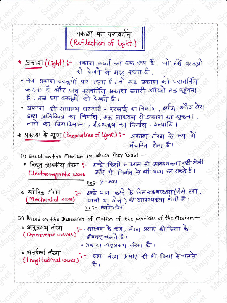 Reflection of Light in Science | PDF