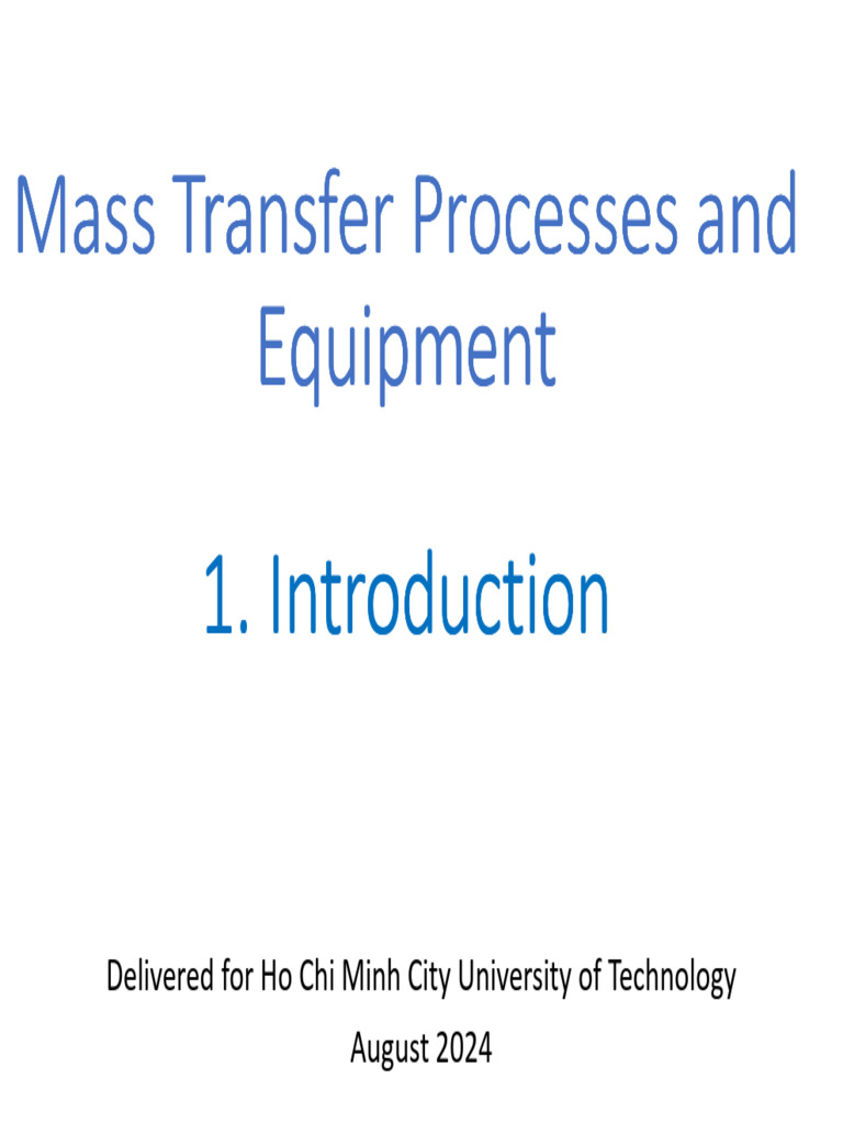 Mass Transfer Operations Overview | PDF