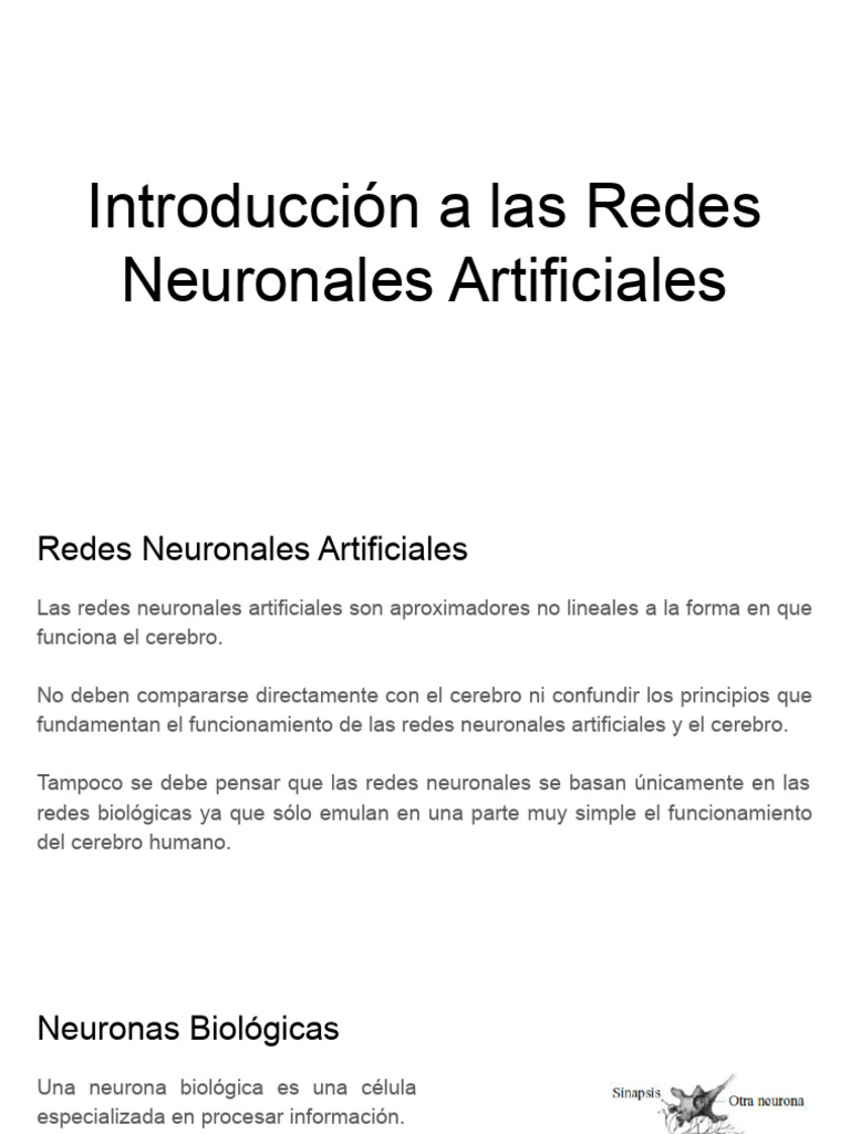 Introducción A Las Redes Neuronales | PDF | Neurona | Cerebro