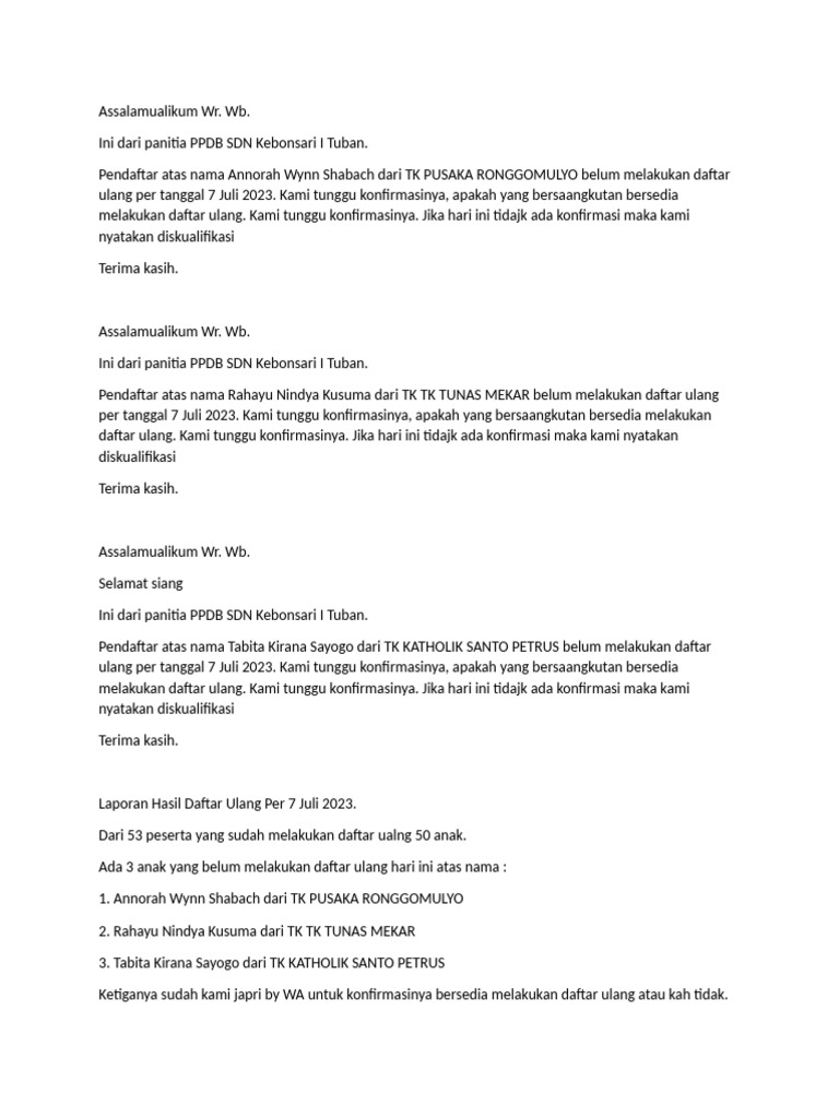 Assalamualikum WR | PDF