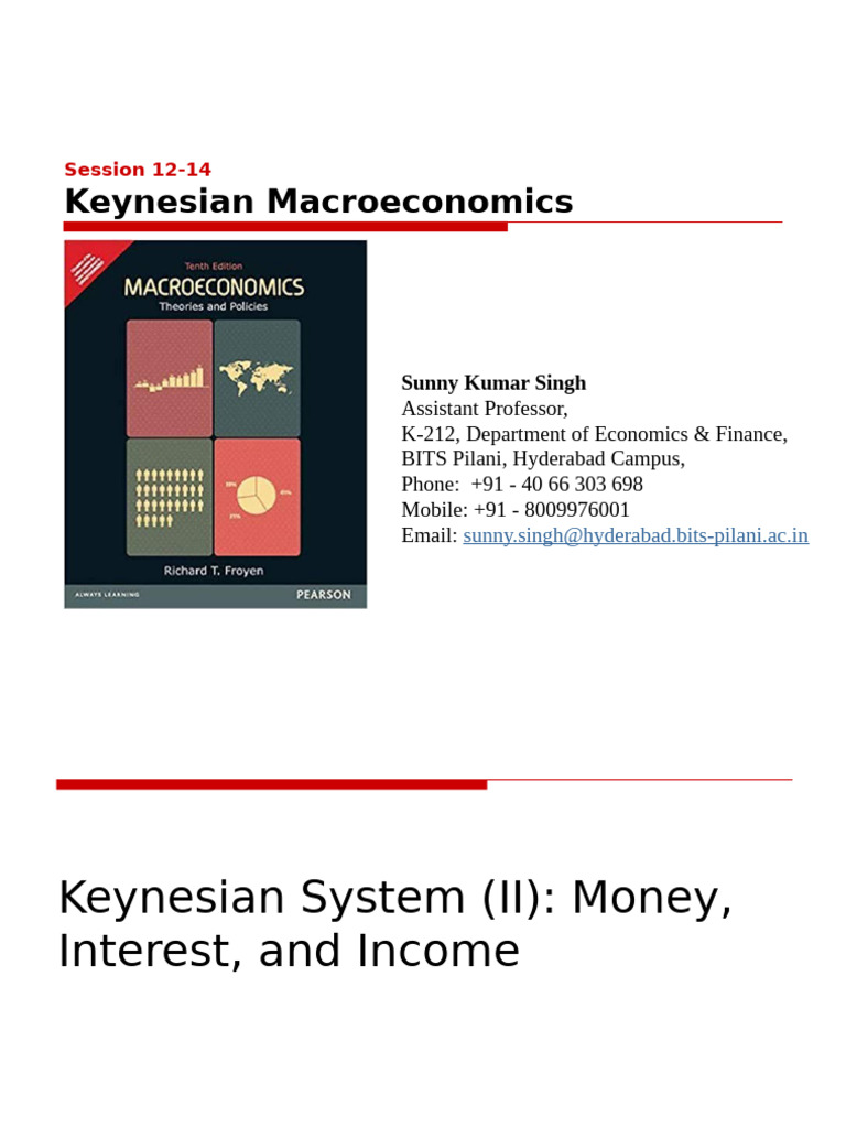 Ch6-Keynesian System (II) - Session 12-14-2023-24 | PDF | Demand For ...