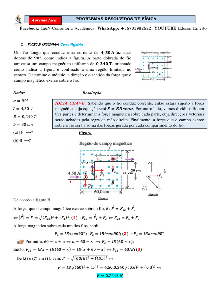 Solved Problems On Electromagnetism | PDF | Resistor | Energia elétrica