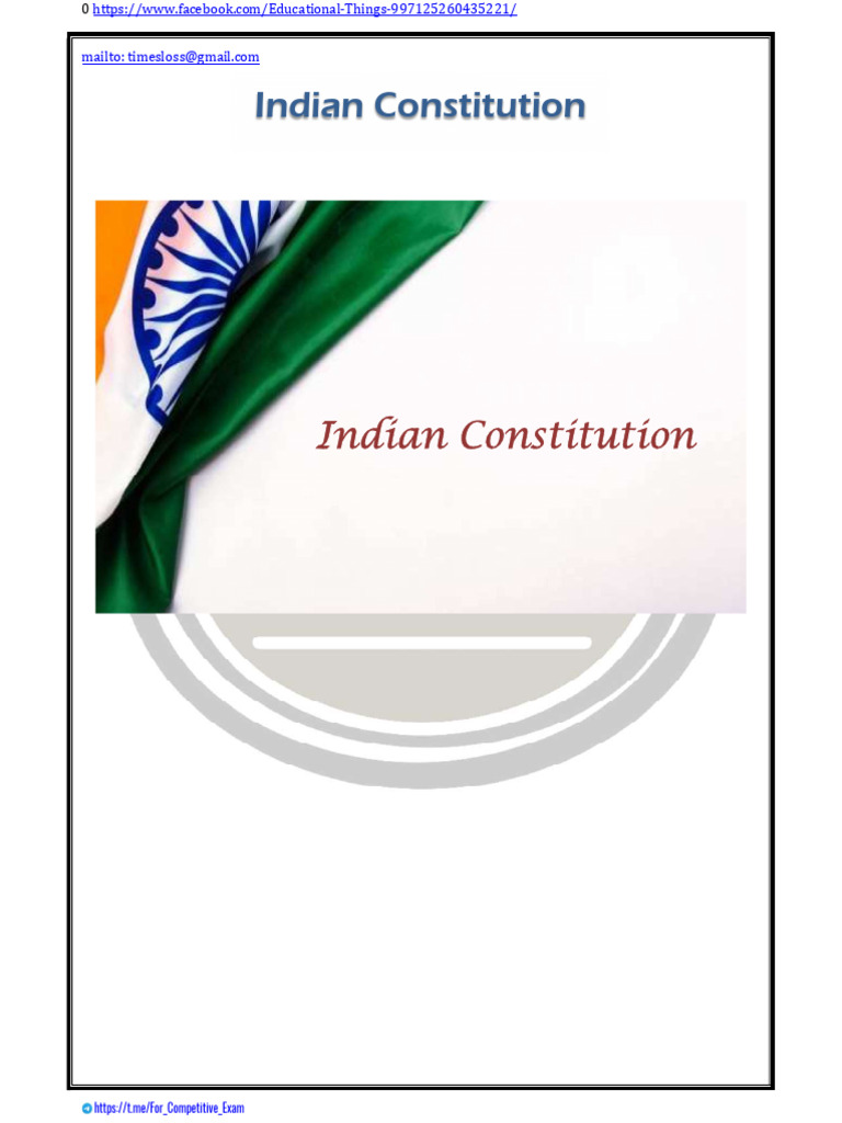 POL - 001 - Indian Constitution | PDF | Ratification | Constitutional Amendment