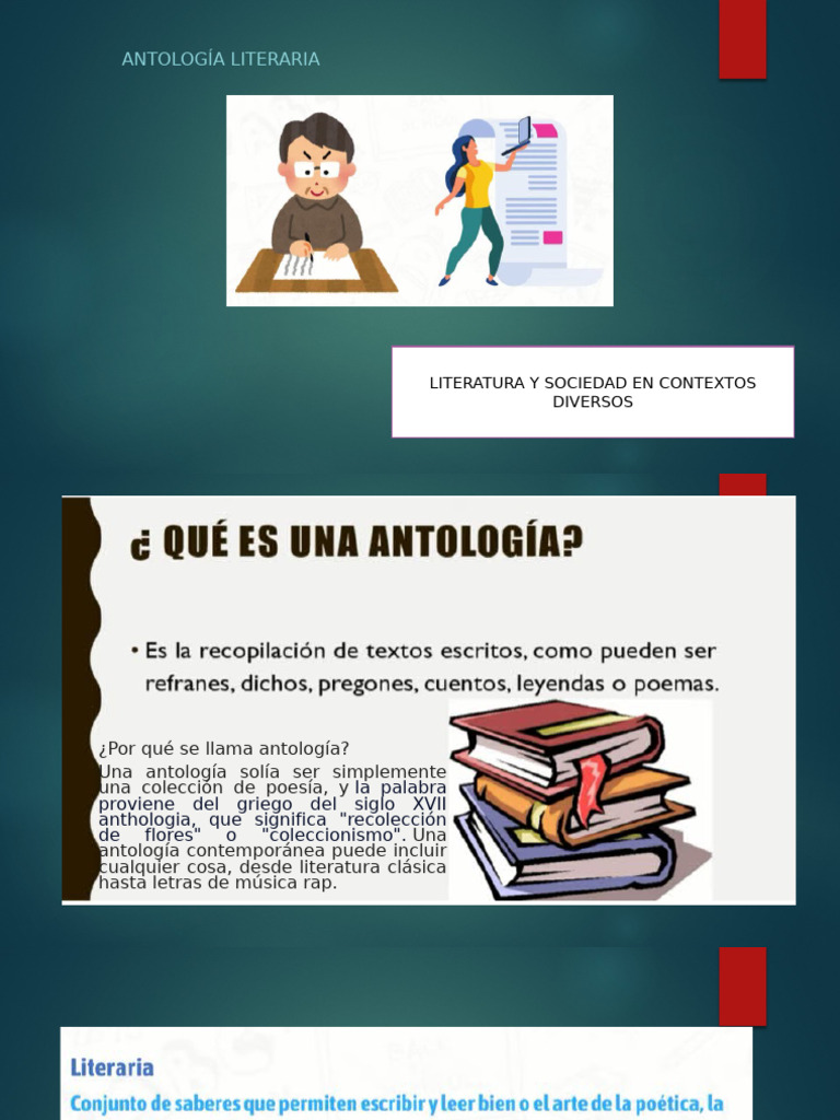 Características de la Antología Literaria | PDF | Antologías | Autor