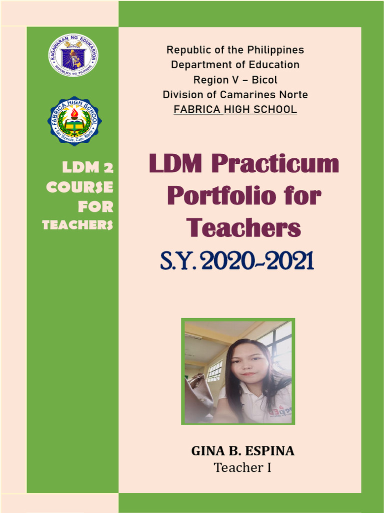 Espina, Gina - Fabrica HS - Ldm-Practicum-Portfolio | PDF | Learning | Lesson Plan