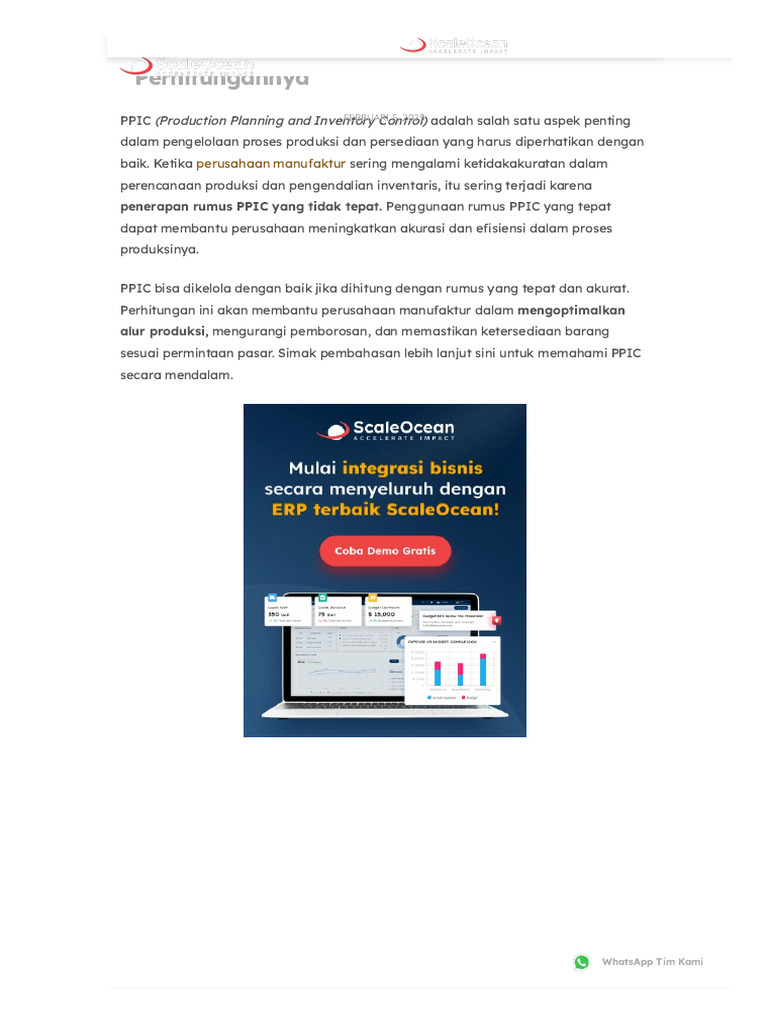 Ini Dia Rumus PPIC Lengkap Dan Cara Mudah Perhitungannya | PDF