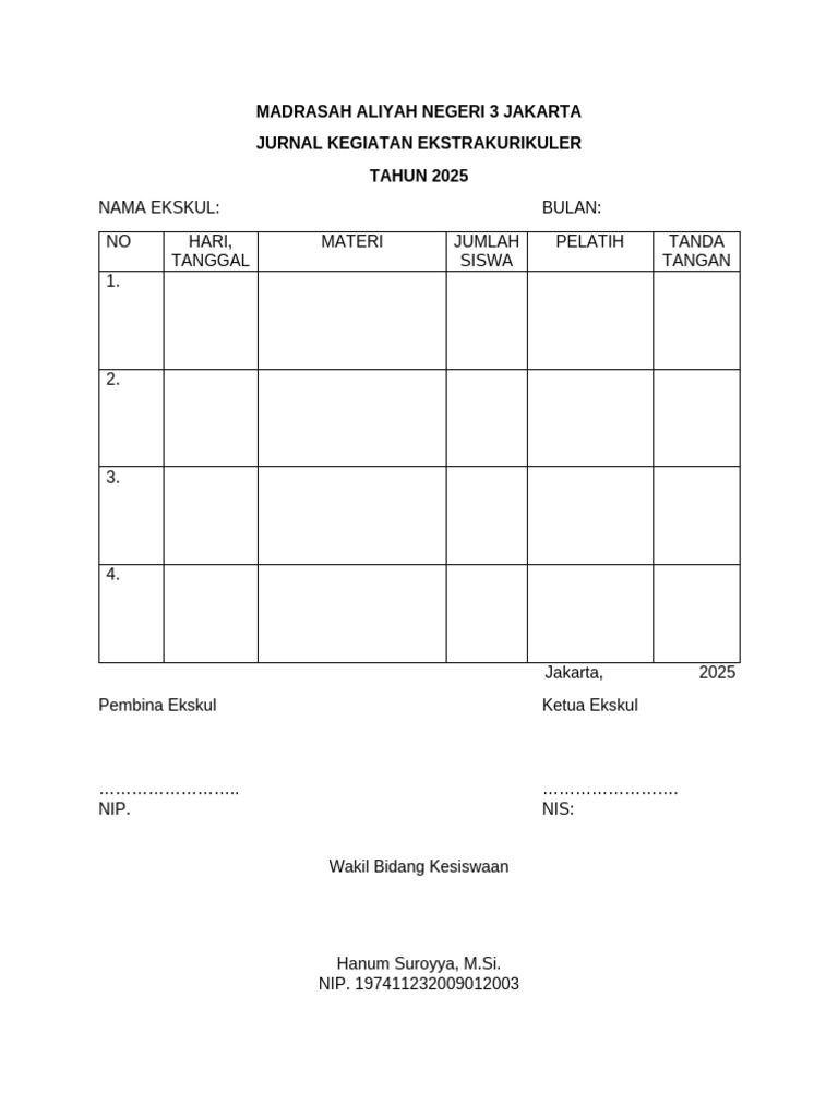 Baru Berkas Laporan Dan ABSEN ROHIS 2024 2025 | PDF