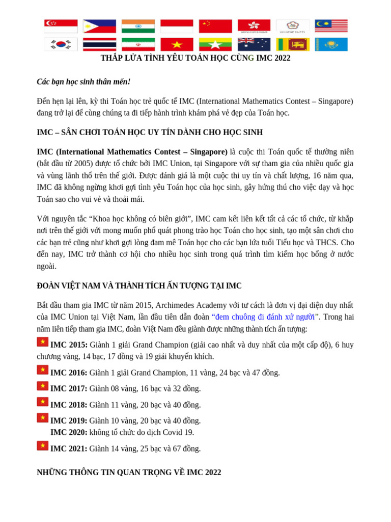 Thông Tin IMC 2022.V1 | PDF
