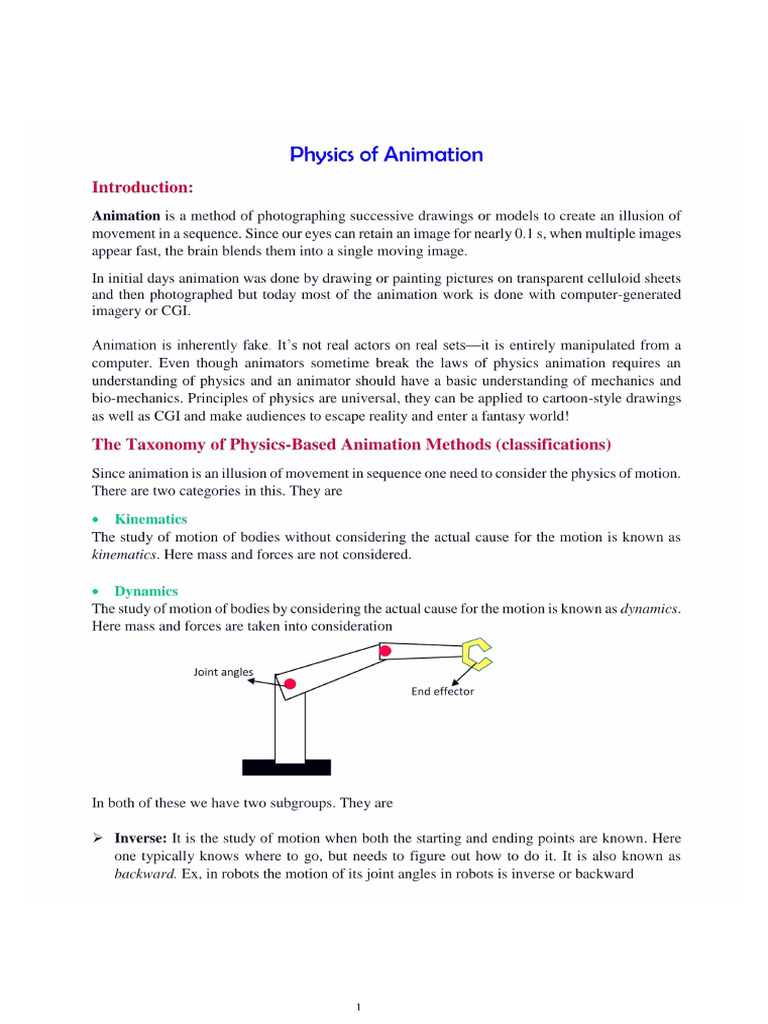 Module-5-Phy of Animation and Stat Phy | PDF
