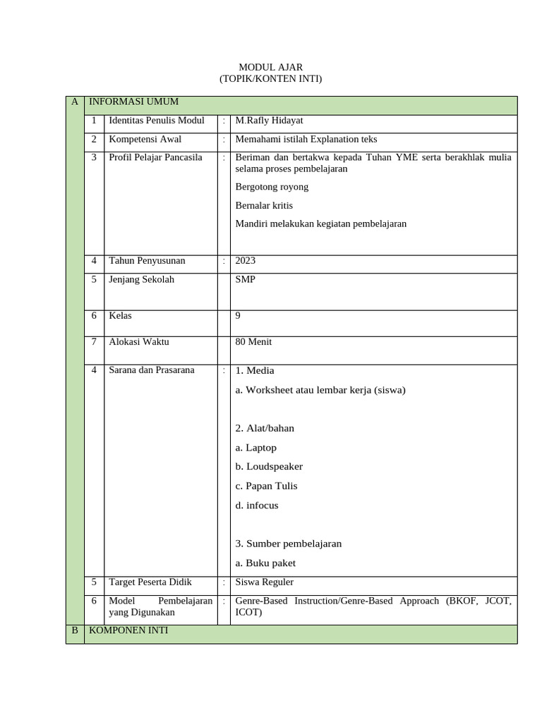Revisi Modul Ajar M.rafly Hidayat | PDF | Earthquakes | Disasters