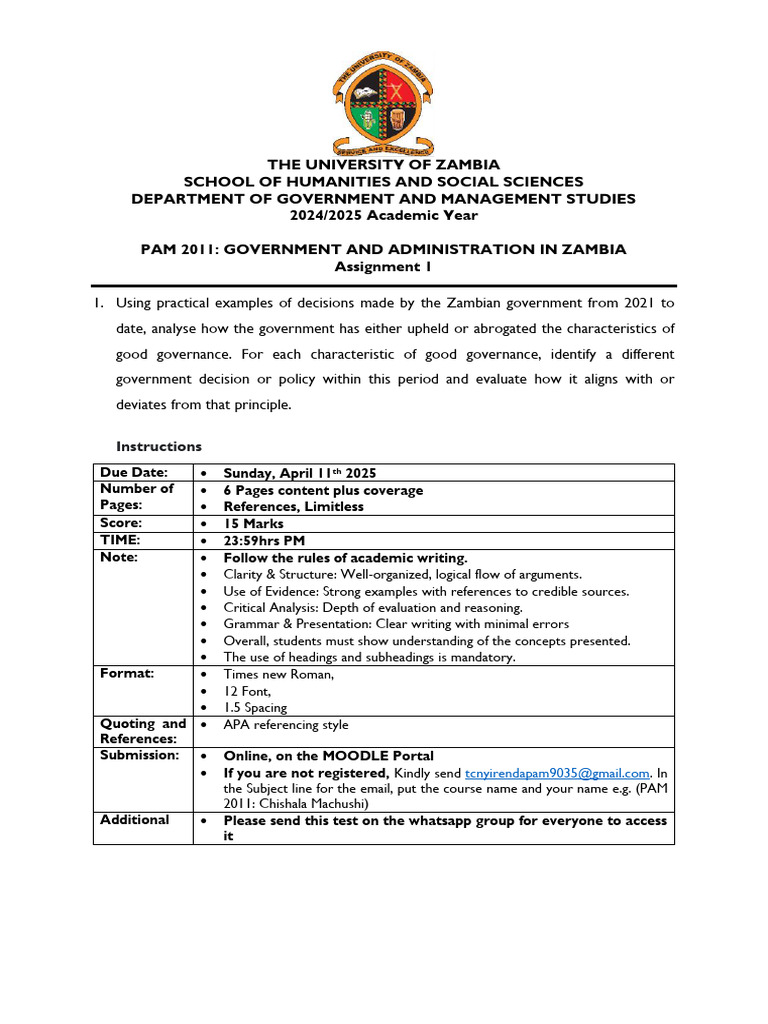 Pam 2011 Assignment 2025 | PDF