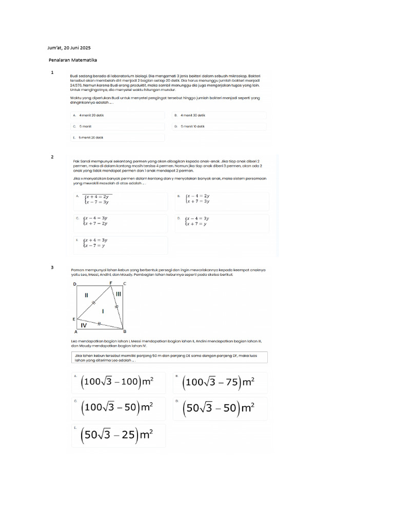 Soal Latihan Utbk | PDF