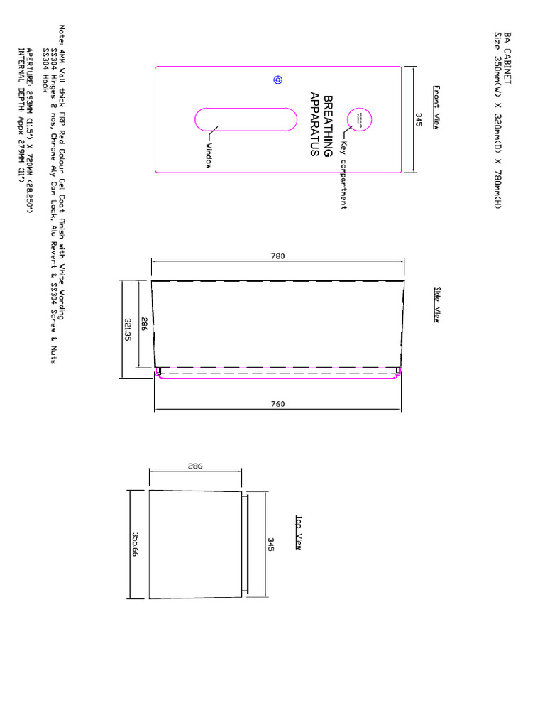 GRP Scba Cabinet - 350x320x780 | PDF