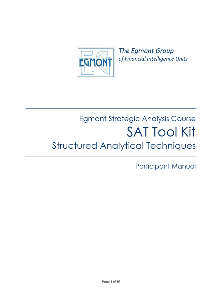Egmont Group Analytical Techniques Guide | PDF | Hypothesis ...