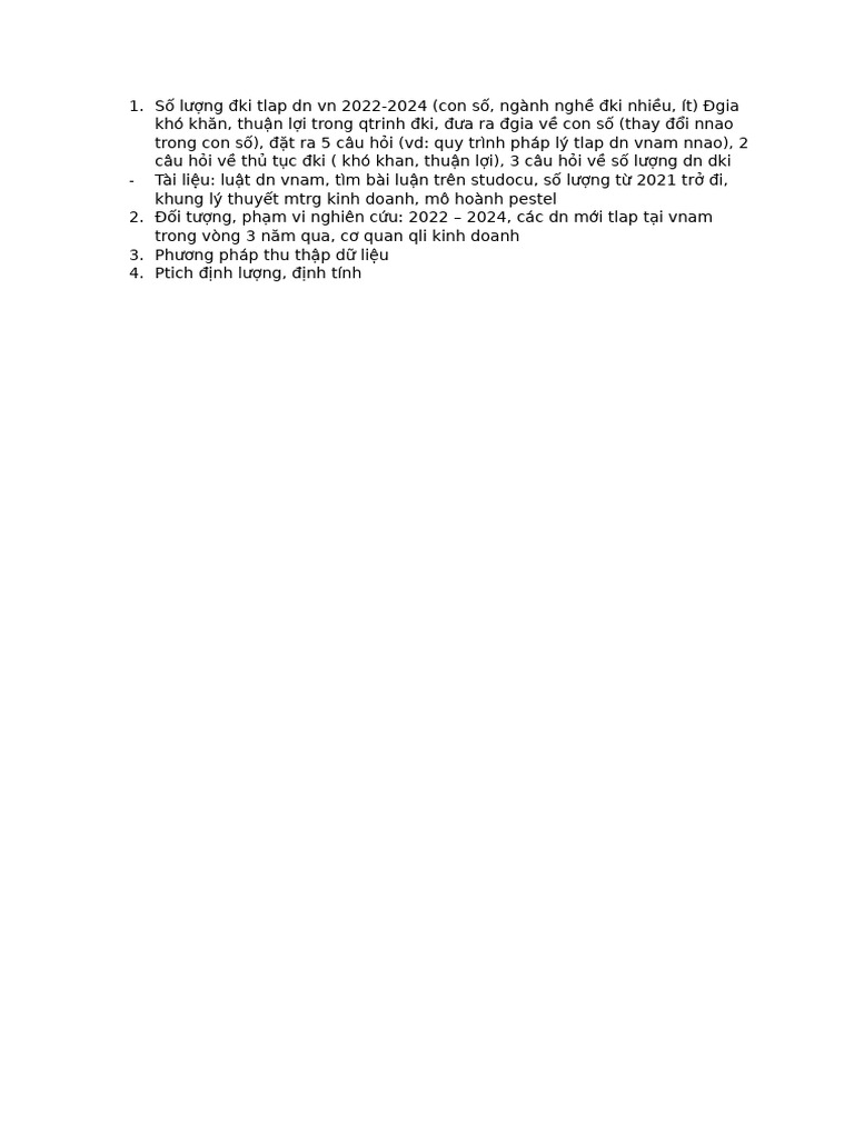 Số Lượng Đki Tlap Dn Vn 2022 | PDF