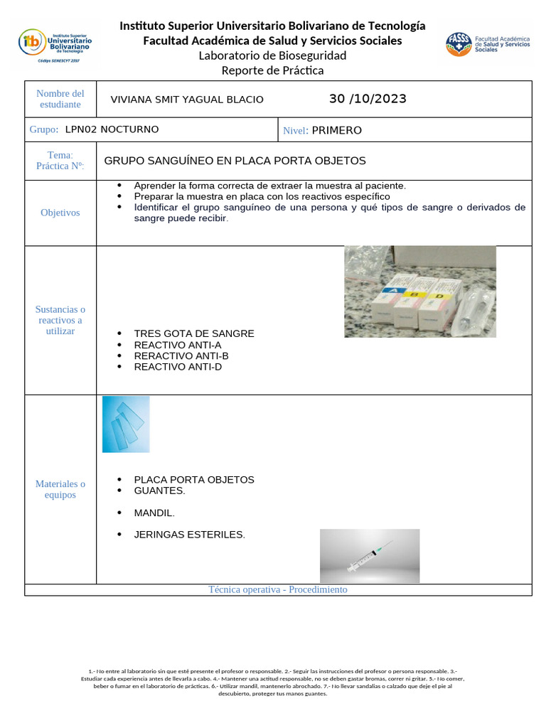 Tare 1 Fundamentos de Laboratorio 1 | PDF | Laboratorios | Maestros