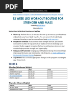 12-Week Squat Program for 1RM Progress | PDF | Physical Exercise | Weight Training