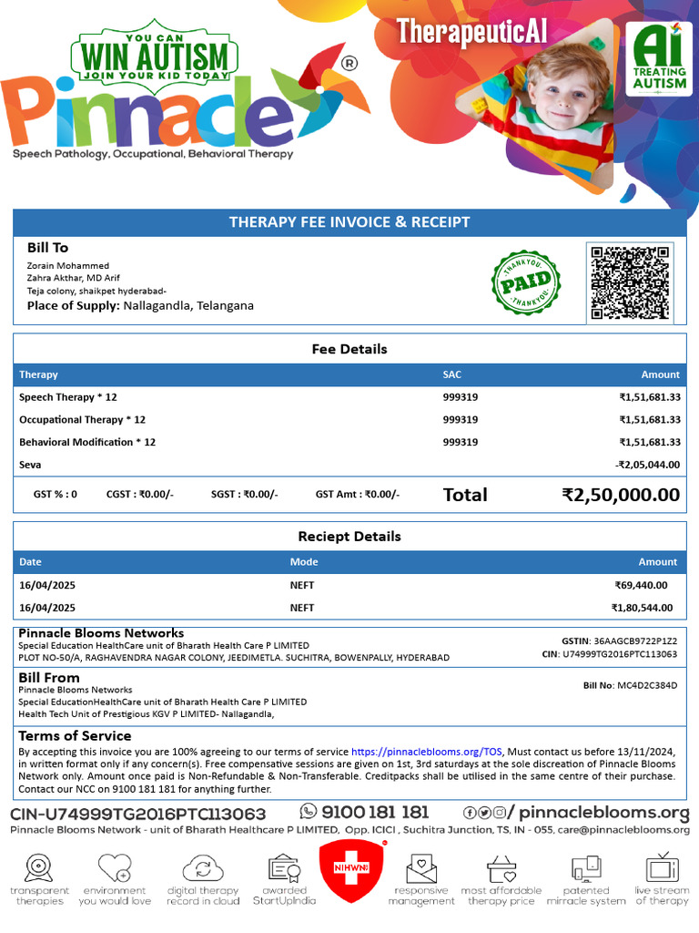 Pinnacle - Invoice - MC4D2C384D | PDF | Business Documents