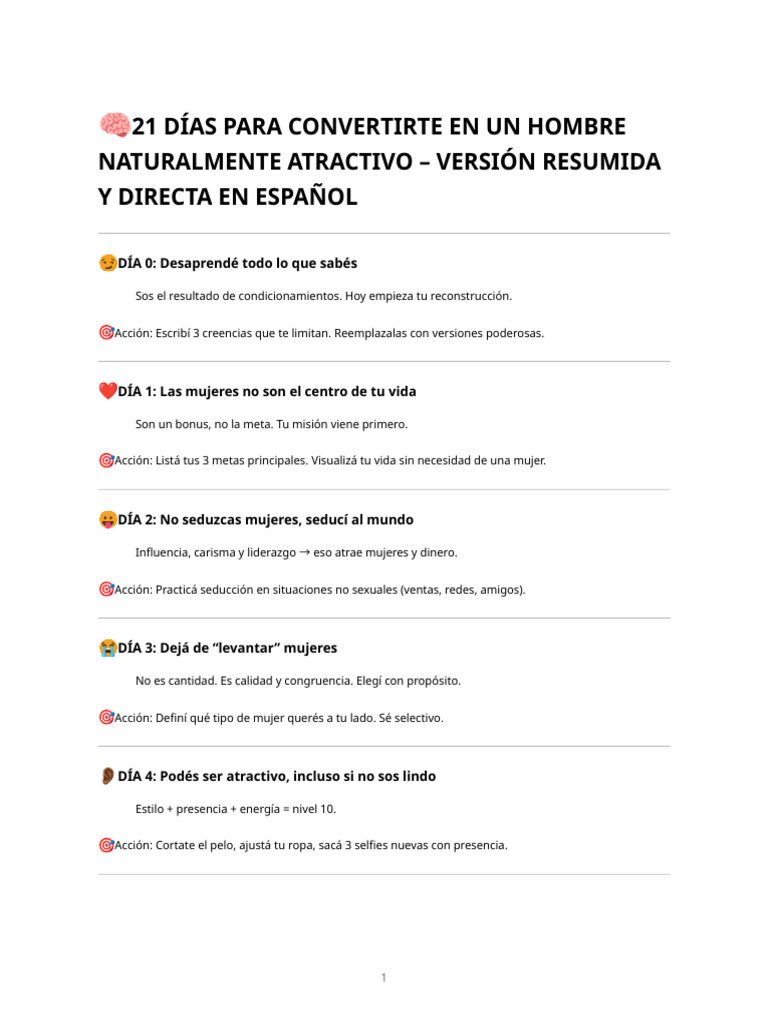 21 Días para Ser Atractivo y Seguro | PDF