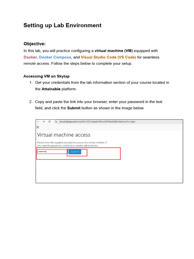Lab 00 Setting Up Lab Environment (Updated) | PDF