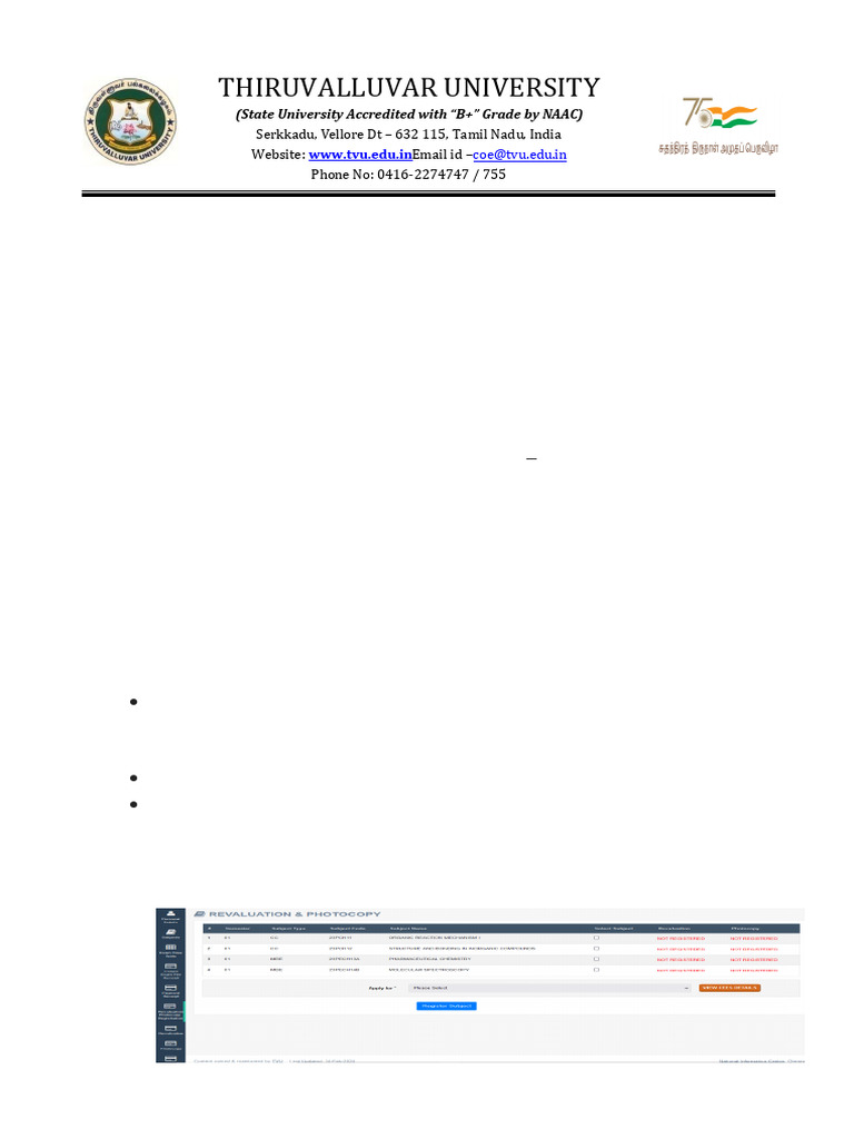 Revaluation Application Process 2025 | PDF