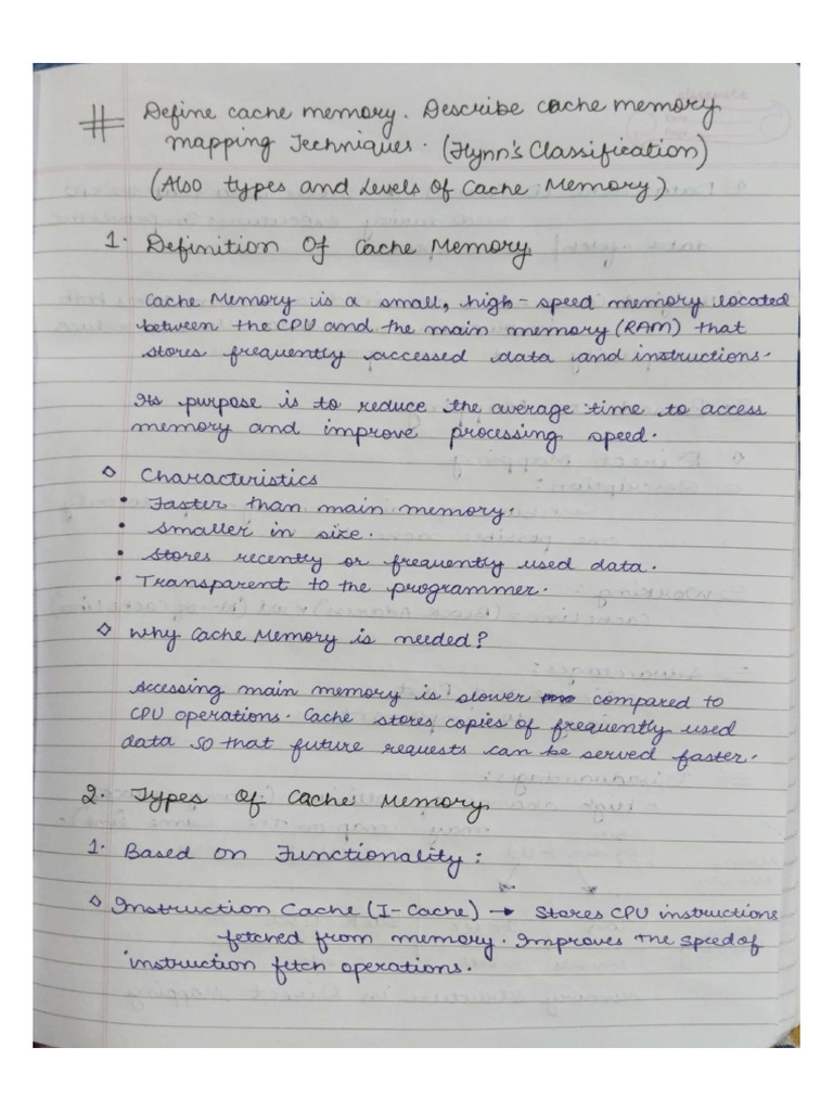 Cache Memory | PDF