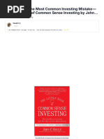 Little Book of Common Sense Investing A | PDF | Value Investing | Investing