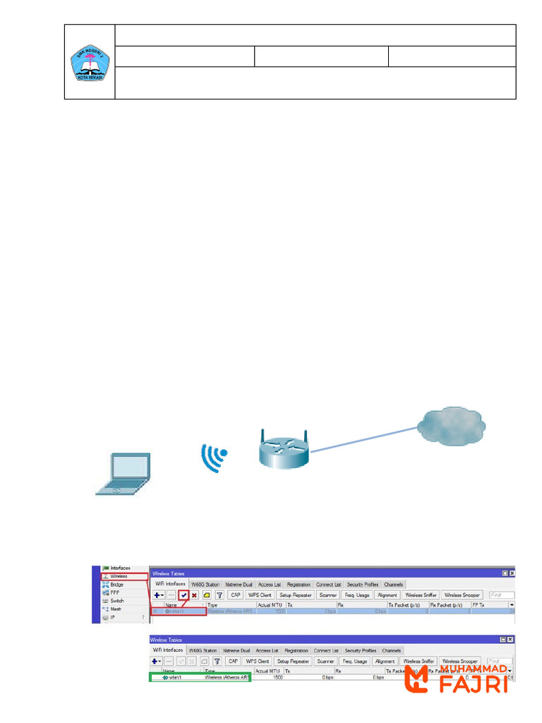 LK1. Konfigurasi WLAN Untuk Access Point | PDF