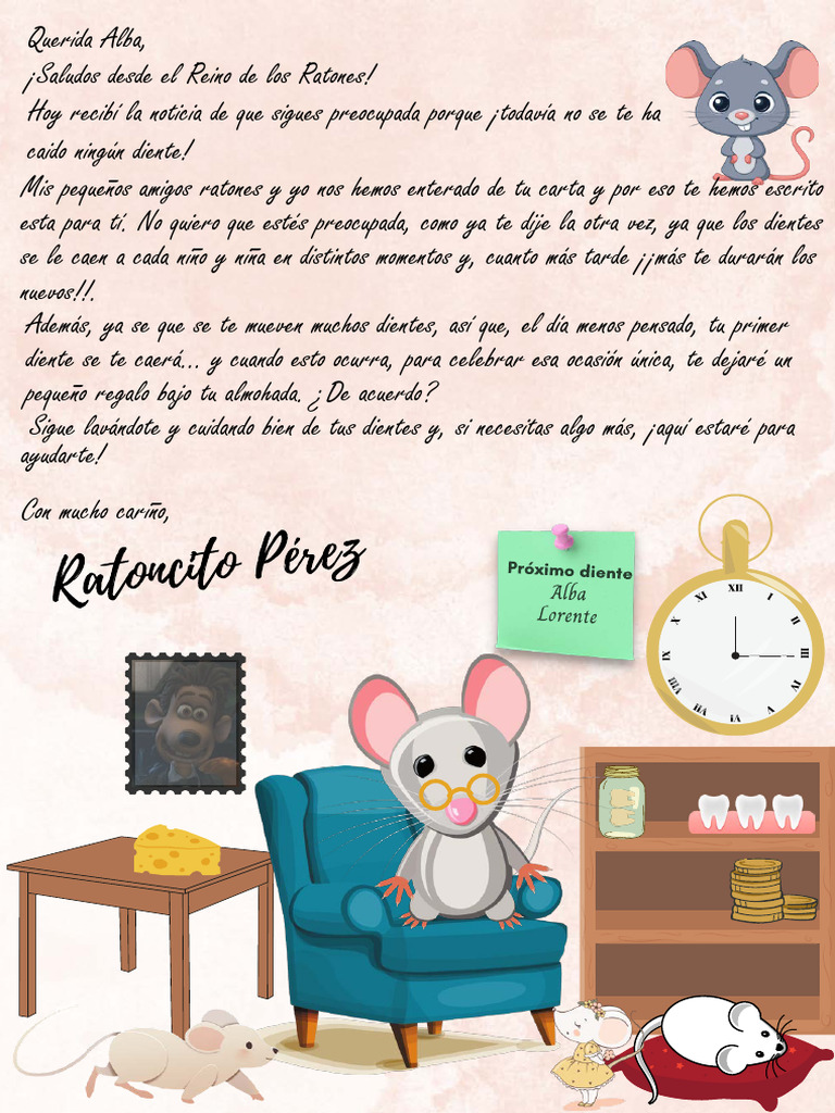 Carta Del Ratoncito Pérez para Editar e Imprimir - 2 | PDF