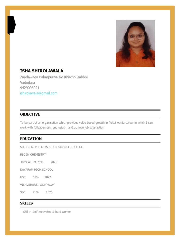 Isha Resume 2 | PDF