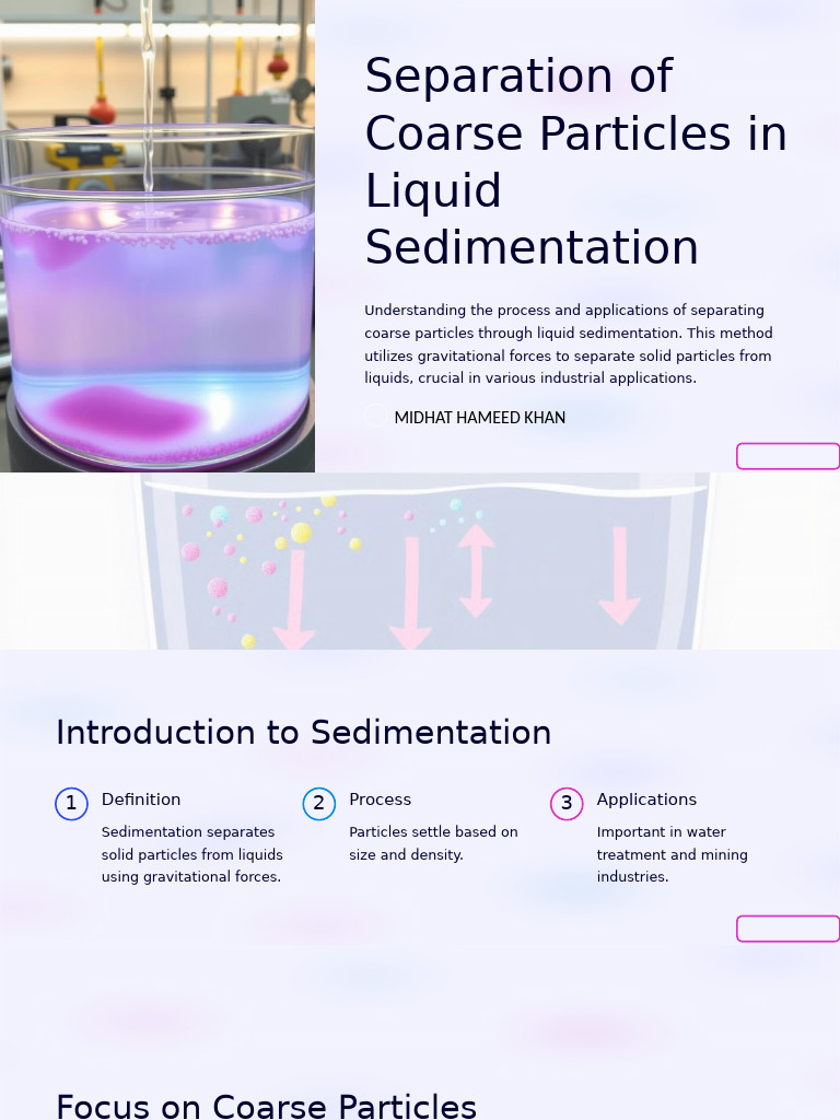 Coarse Particle Separation in Sedimentation | PDF | Chemical ...