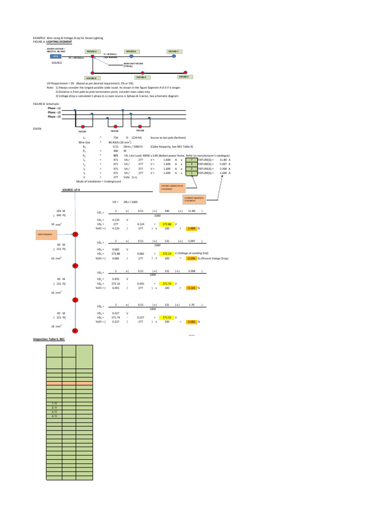 Voltage Drop (Street Light) by ARP | PDF | Electronics | Electrical ...