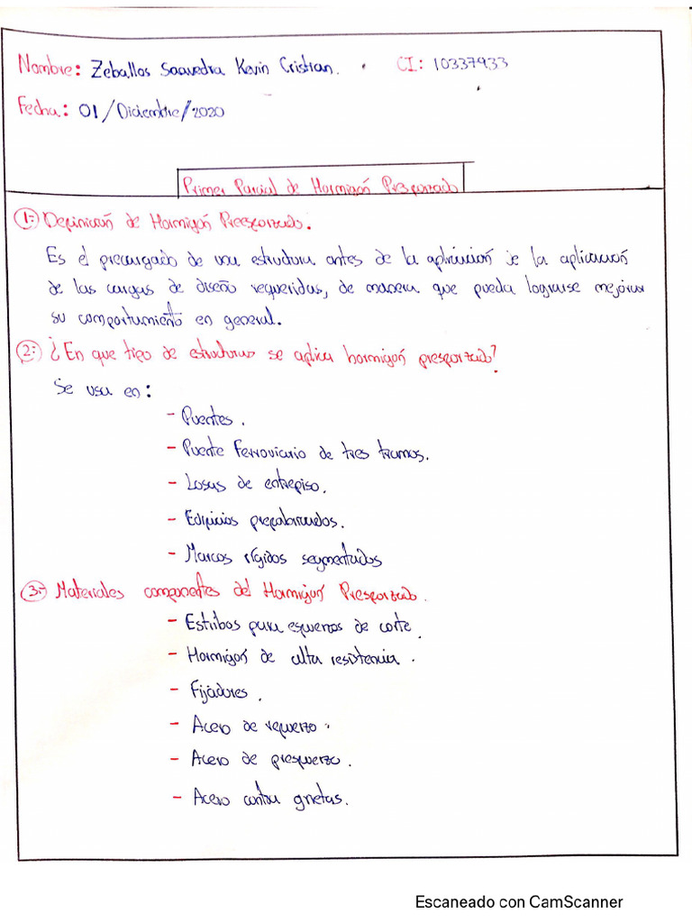 Zeballos Saavedra Kevin. Primer Parcial | PDF